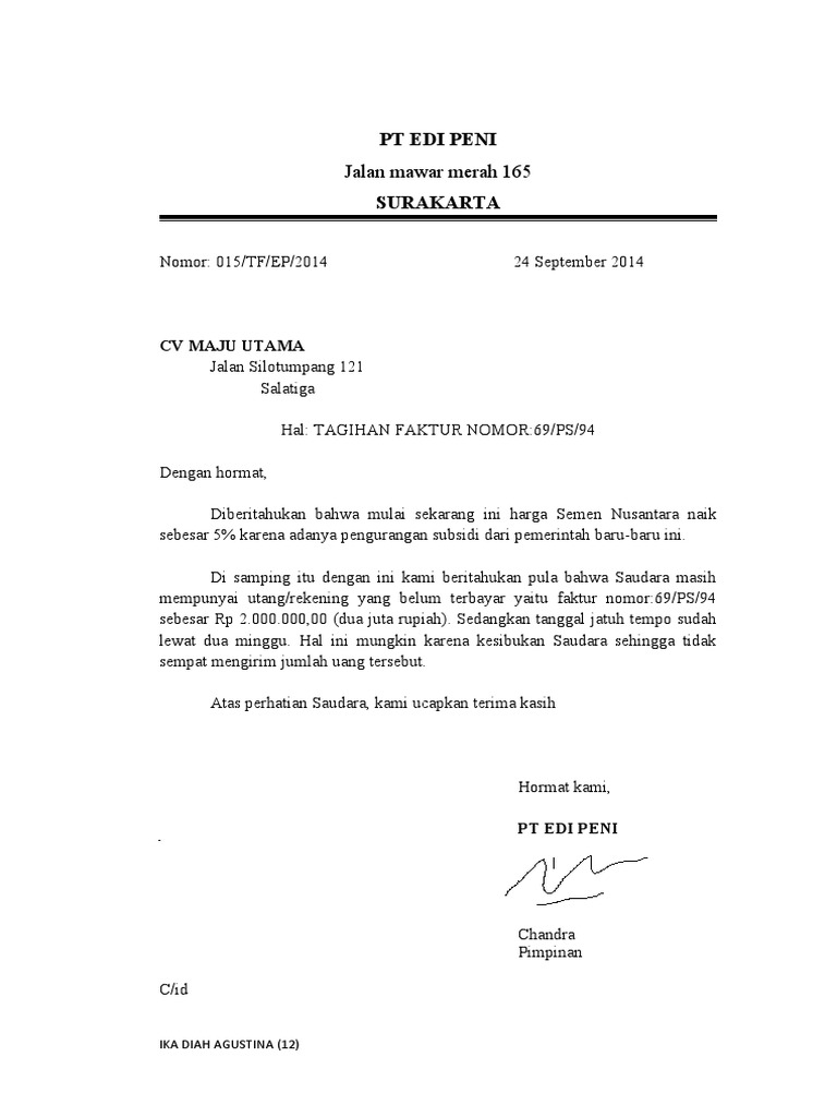 Surat Tagihan | PDF