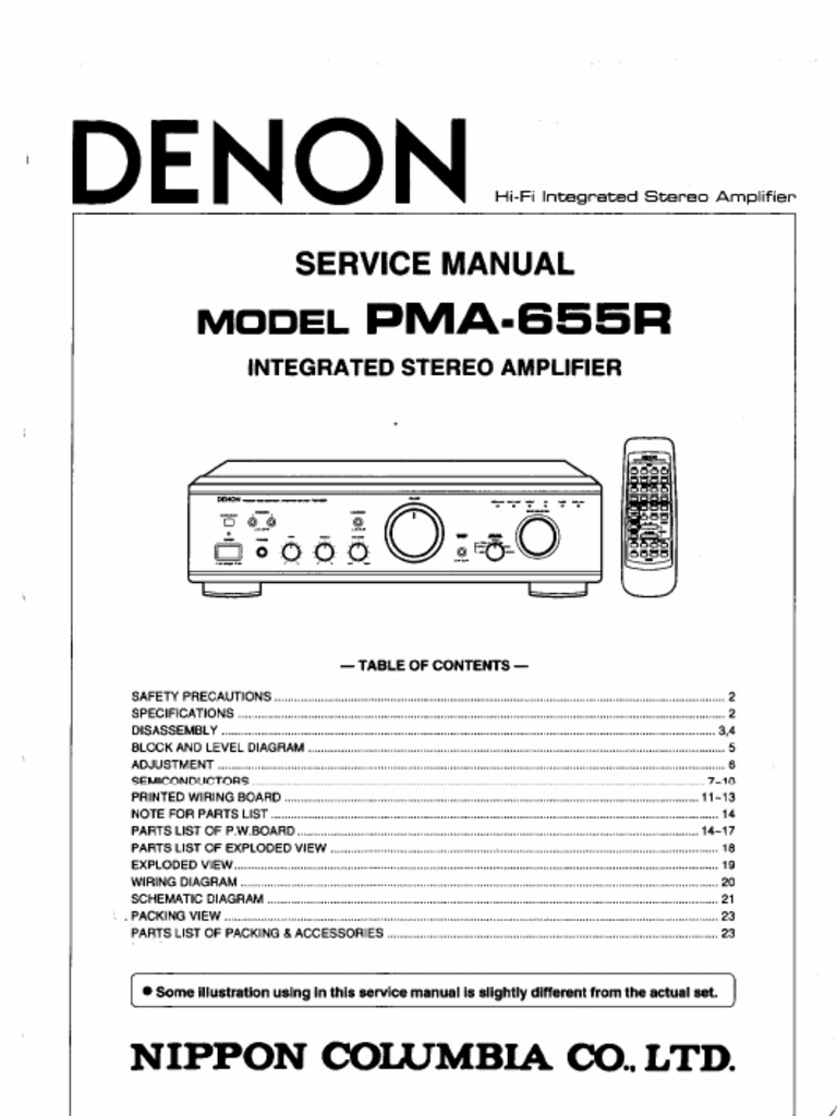 Denon PMA 655R Service Manual | PDF
