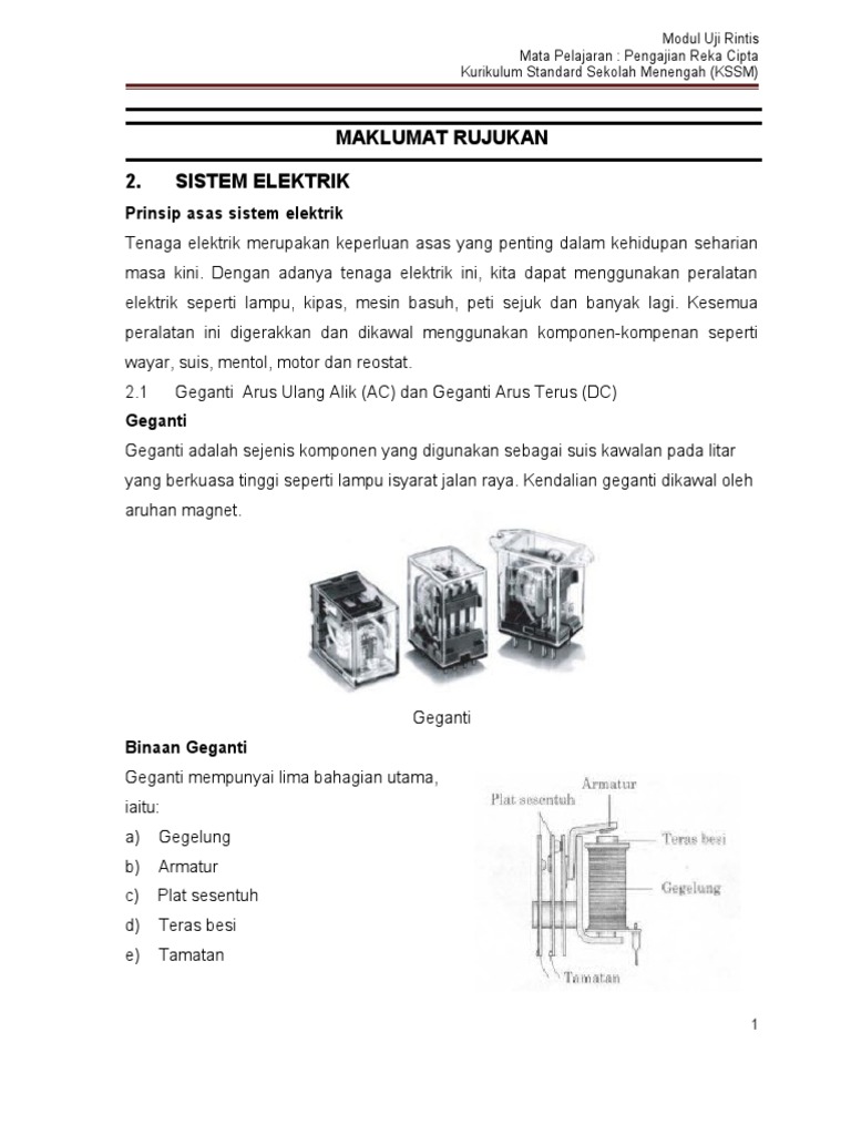 2.modul 11 - Sistem Elektrik | PDF