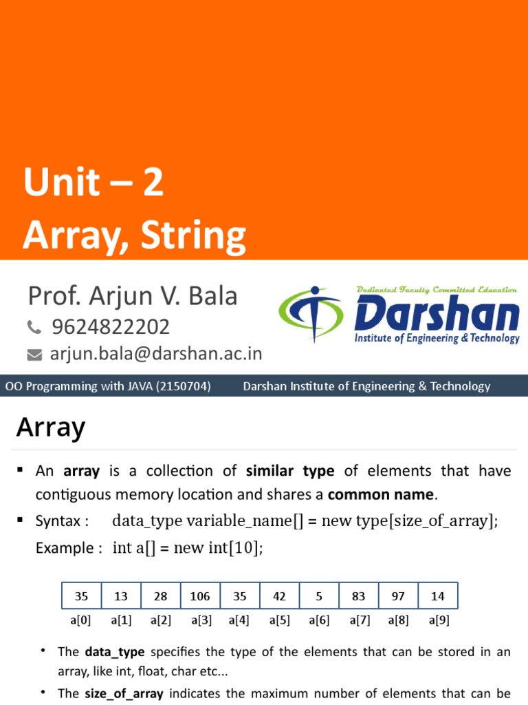 Presentations PPT Unit-2 27042019075149AM | PDF | Array Data Structure ...