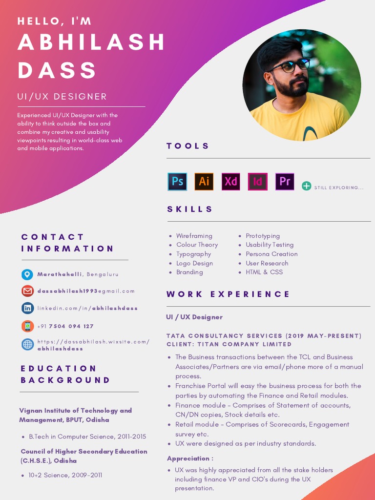 UI/UX Designer Resume Overview | PDF | Websites | Usability