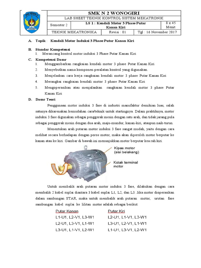 Kendali Motor 3 Phase: Putar Kanan-Kiri | PDF