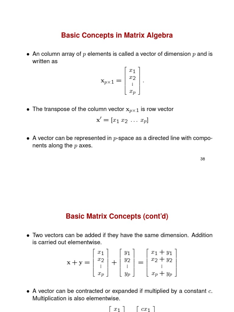 MatricesAndVectors PDF | PDF | Covariance Matrix | Matrix (Mathematics)