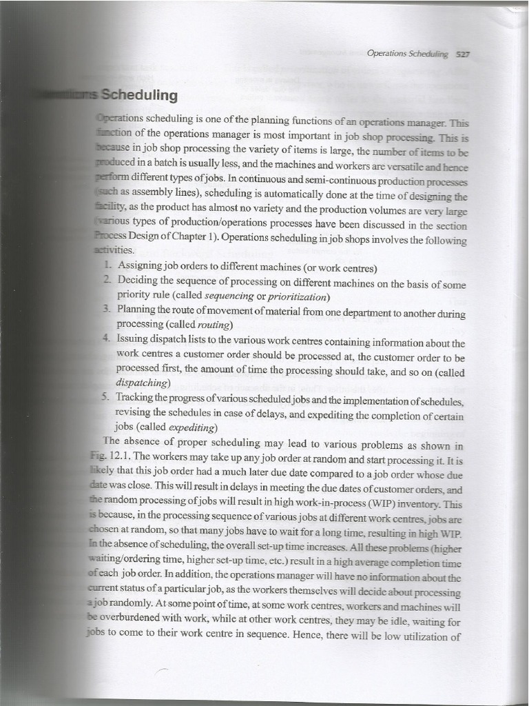 Operation Schedule Pdf