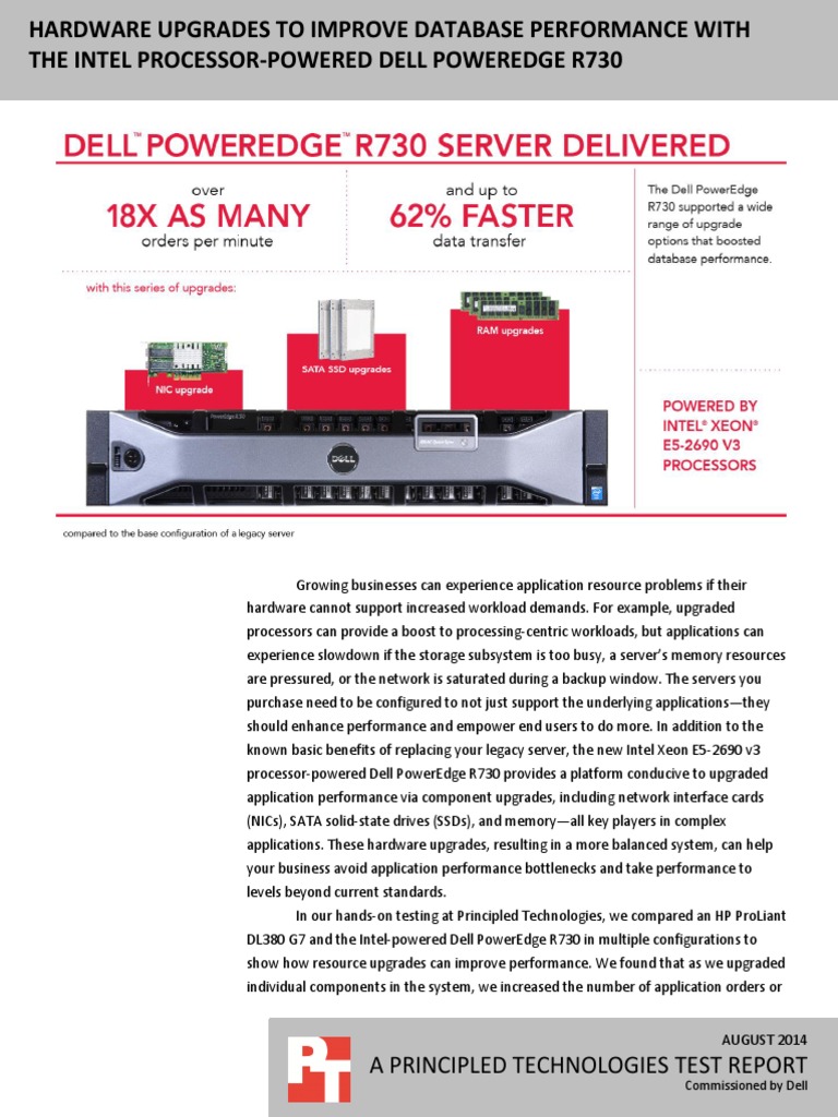 Boost Database with Dell PowerEdge R730 | PDF | Solid State Drive | Microsoft Sql Server