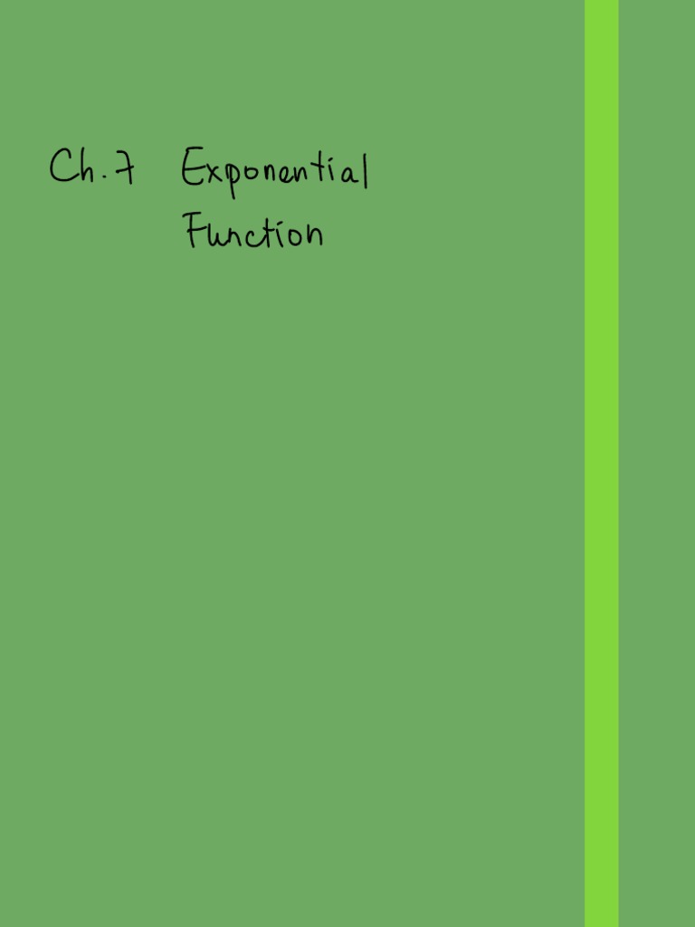 f4 ch7 Exponential Function 1 | PDF | Mathematical Objects | Combinatorics
