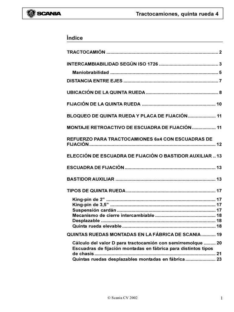 Scania Quinta ruedaBWM - 0000002 - 03 PDF | PDF | Eje | Camión