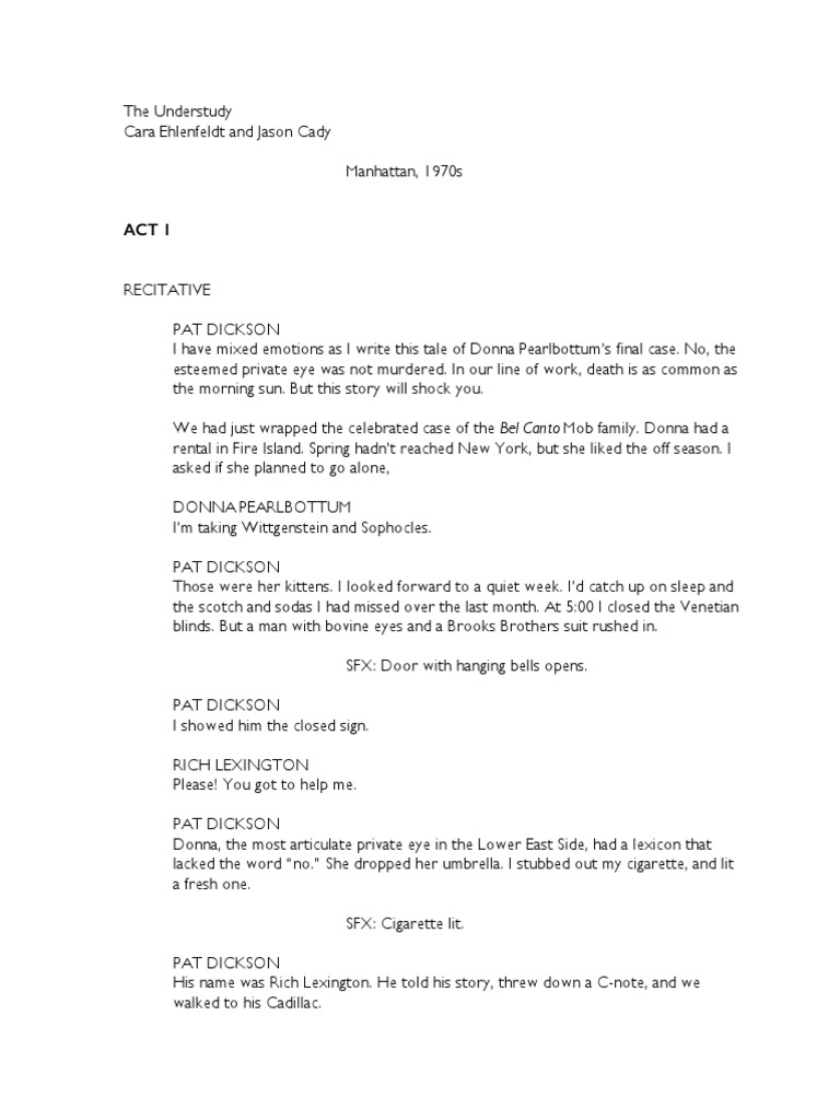 The Understudy PDF | PDF