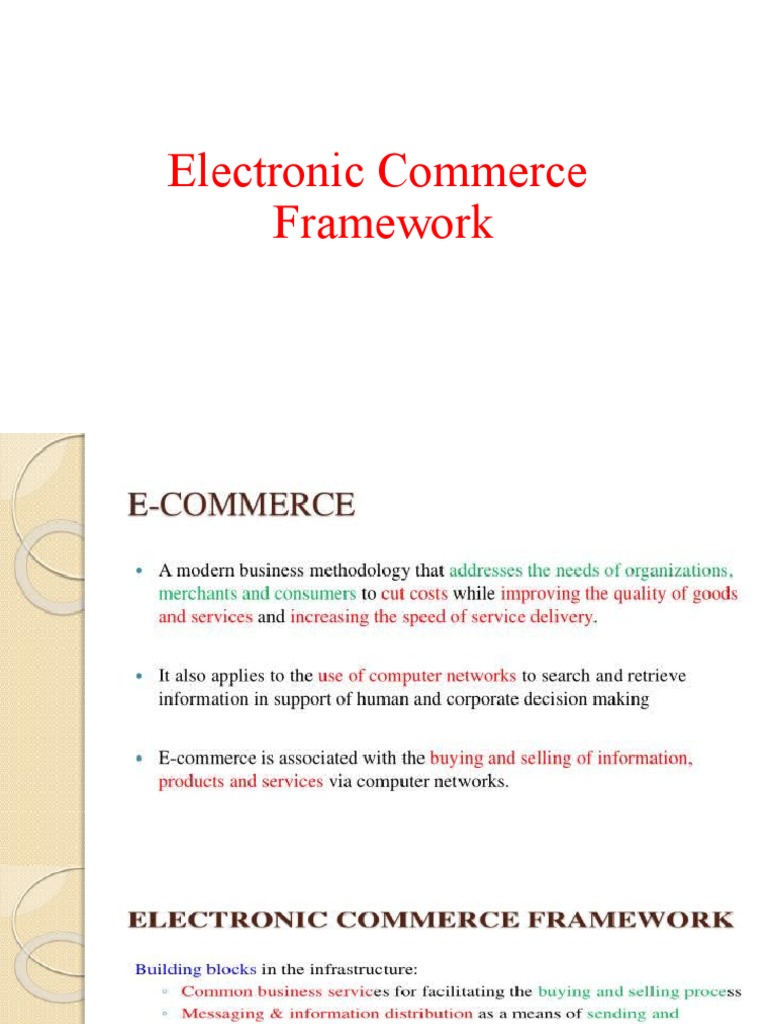 Generic Framework of Ecommerce | PDF