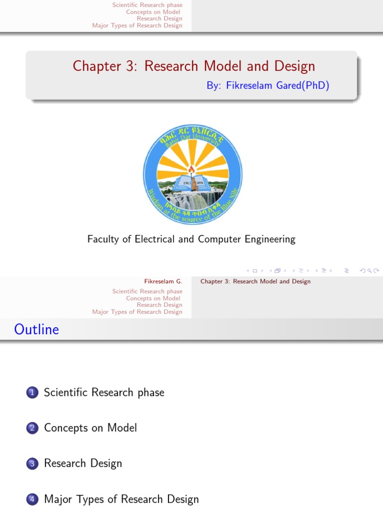 Chapter 3: Research Model and Design: By: Fikreselam Gared (PHD) | PDF ...