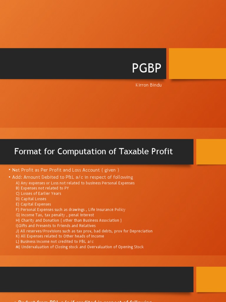 PGBP | Download Free PDF | Expense | Income Statement PGBP | Download Free PDF | Expense | Income Statement