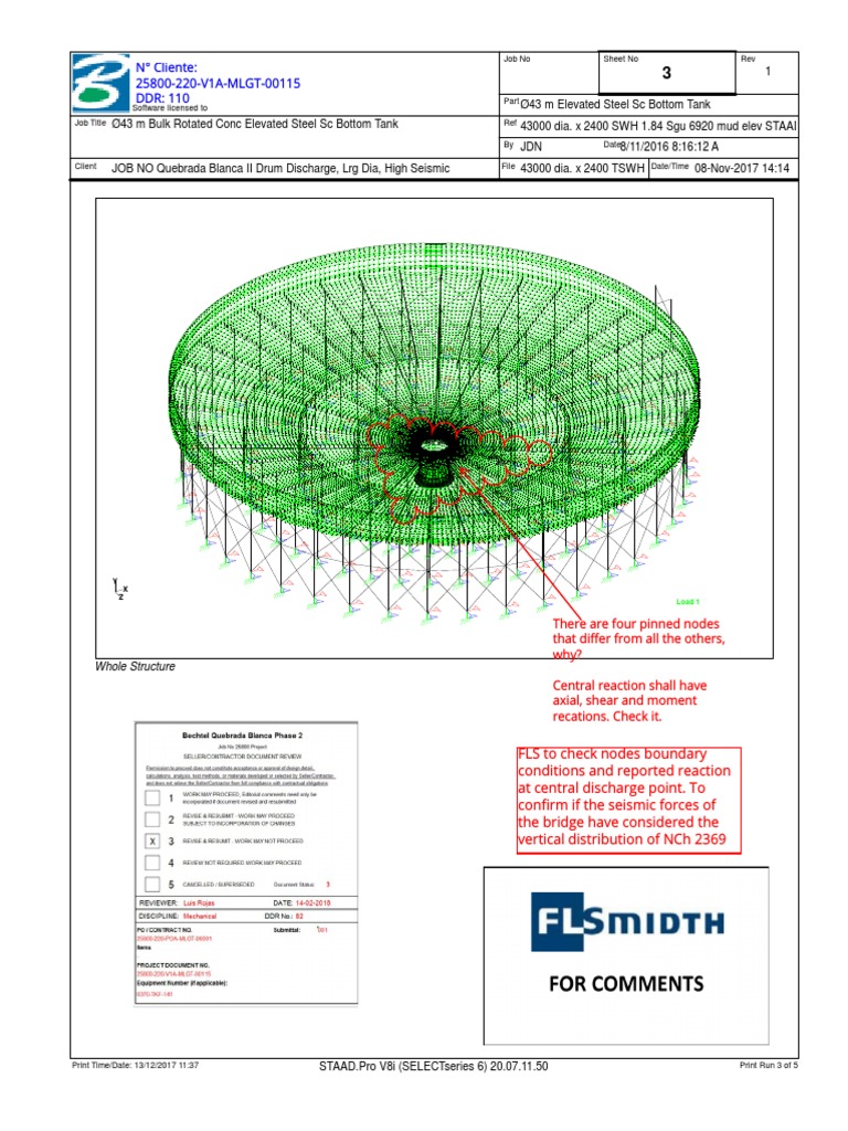 Elevated Steel Tank Design Analysis | PDF | Computing And Information ...