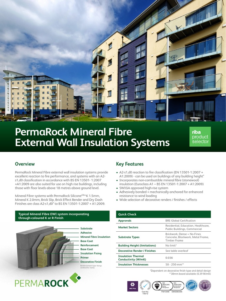 PermaRock Mineral Fibre EWI System Sheet | PDF | Building Insulation ...