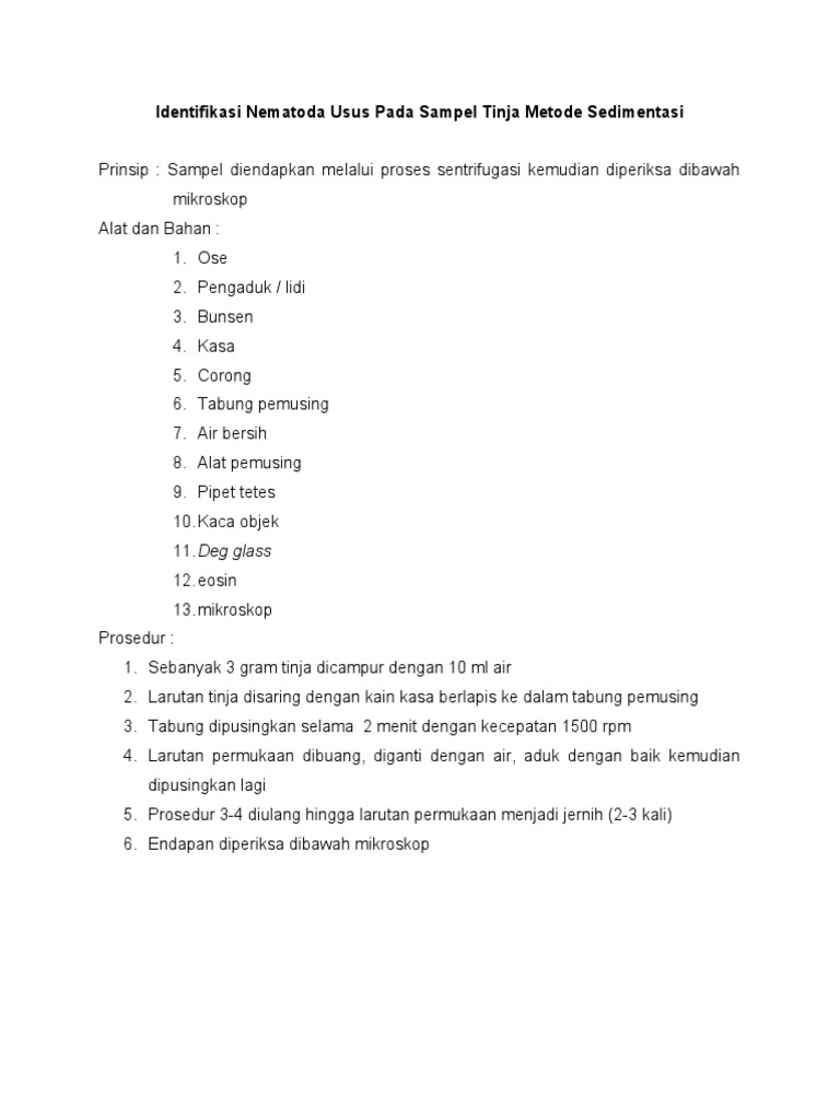 Modul Praktikum 2 Sedimentasi Dan Kultur Harada Mori | PDF