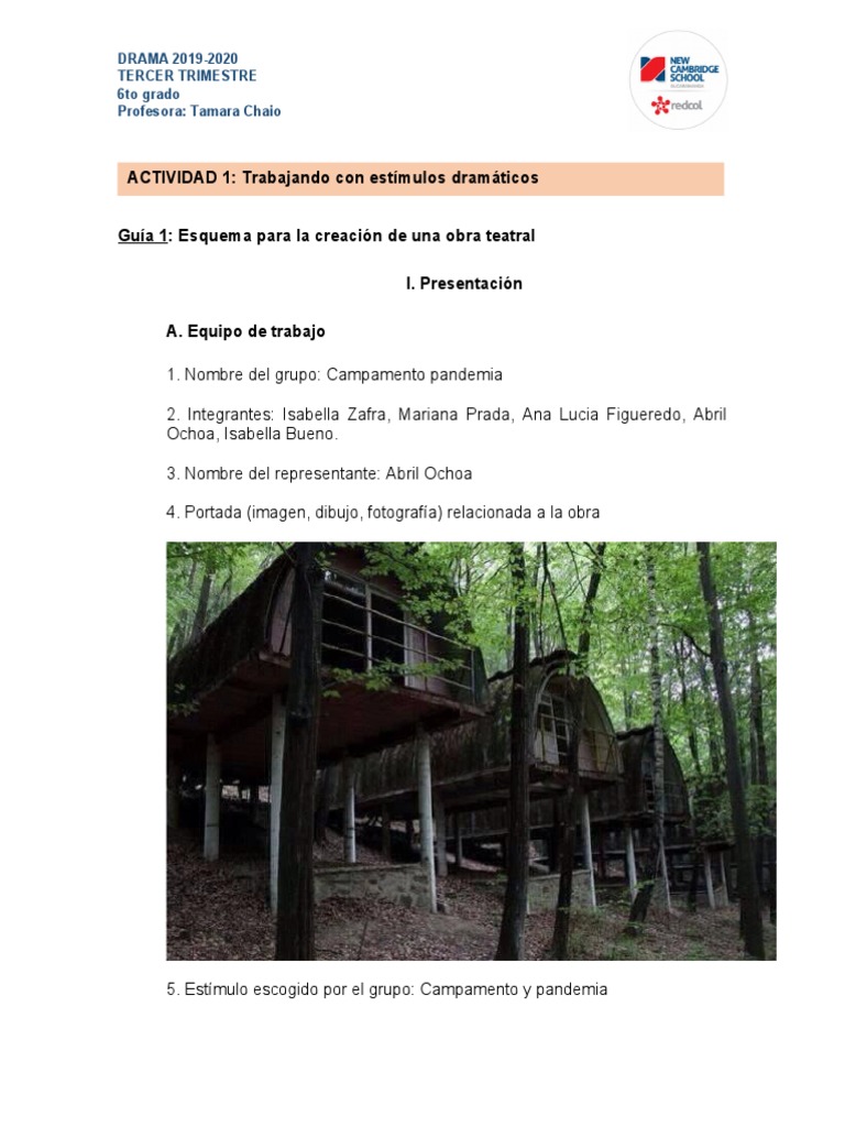 Guía 1 - Esquema para La Creación de Una Obra Teatral | PDF | Teatro ...