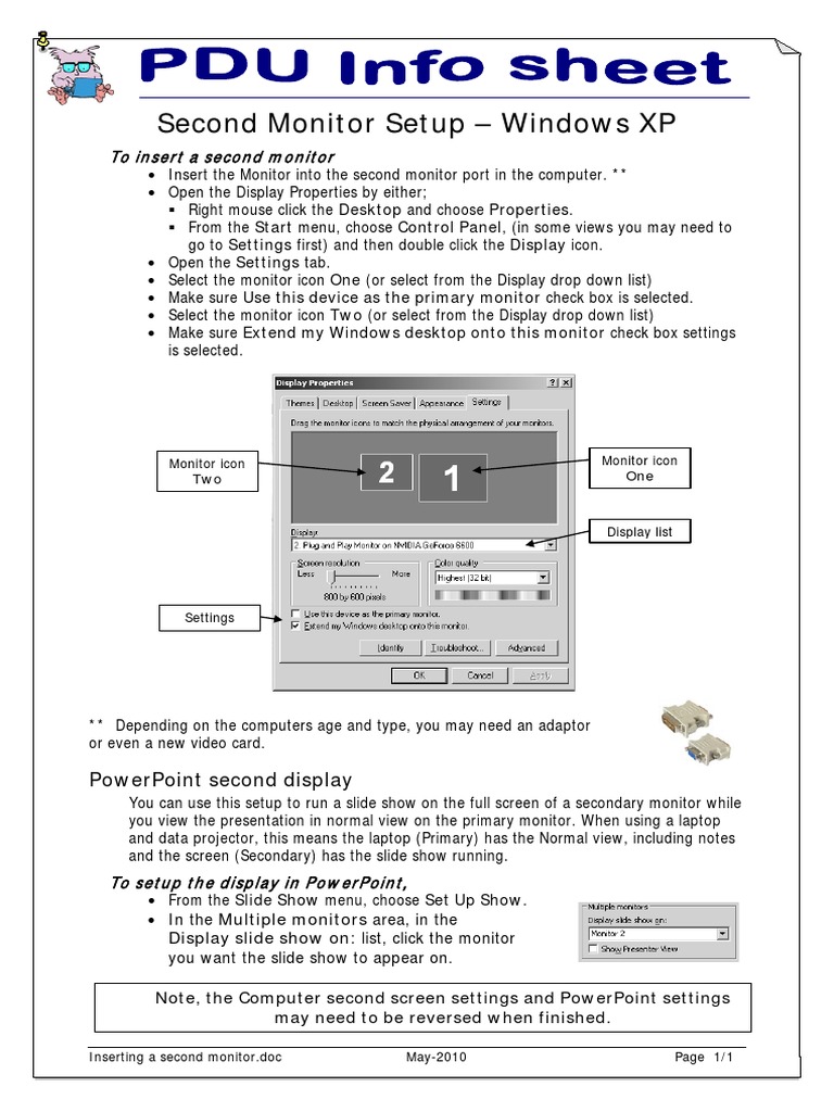 A Step-by-Step Guide to Configuring Dual Monitor Displays in Windows XP ...