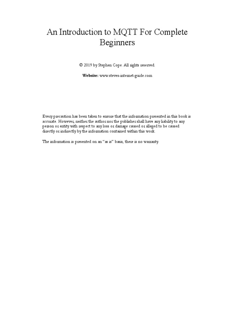 An Introduction To MQTT For Complete Beginners | PDF | Transport Layer ...