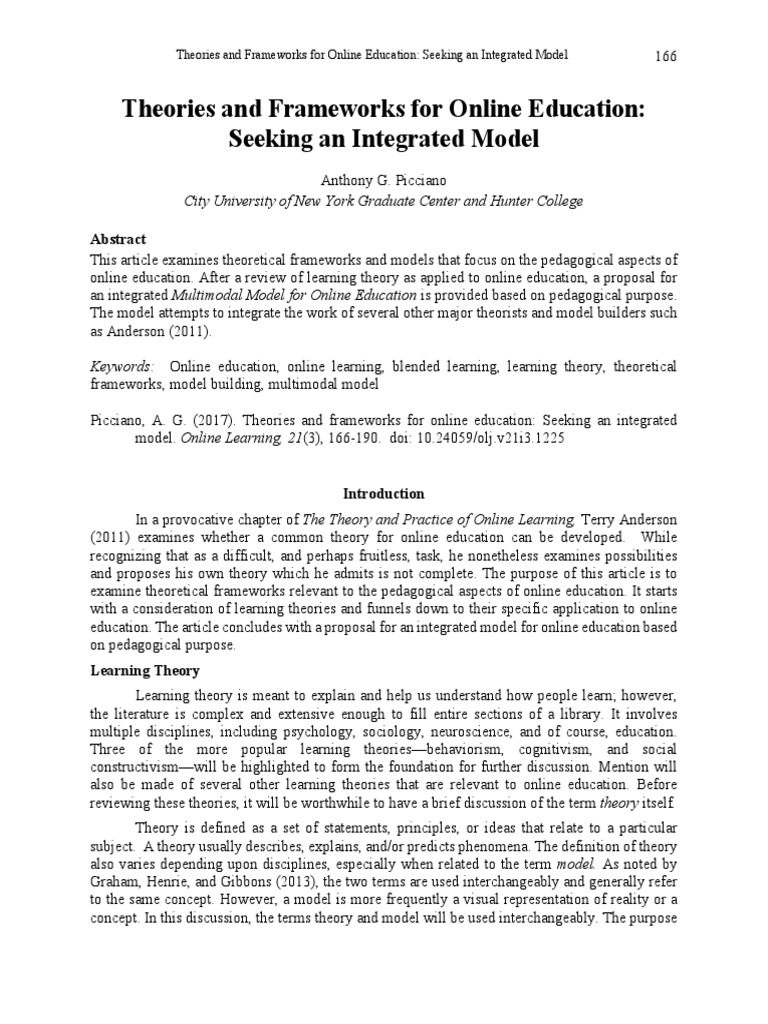 Online Learning Theory | PDF | Educational Technology | Constructivism ...