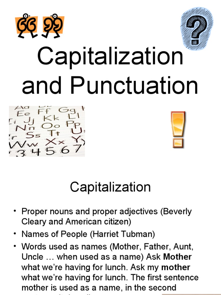 Capitalization and Punctuation | PDF | Punctuation | Comma