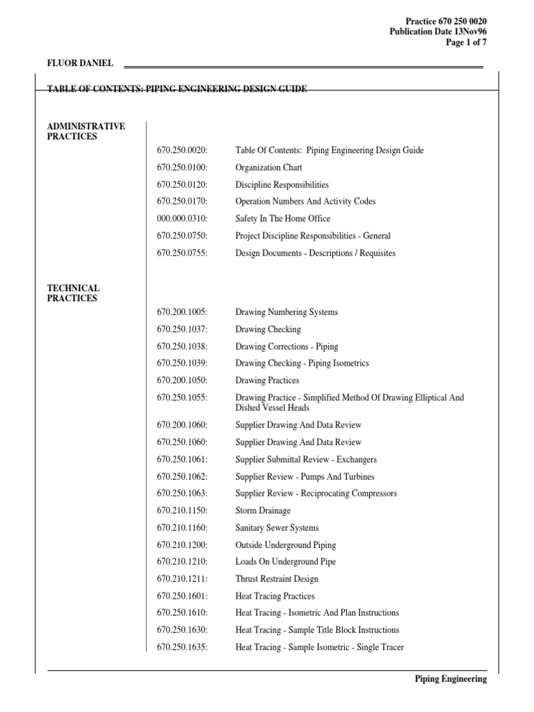 250 Piping Design Guide | PDF | Pipe (Fluid Conveyance) | Metal Fabrication