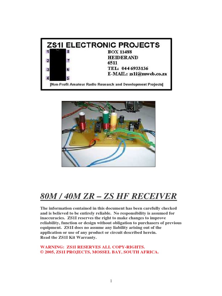 80M 40M Receiver Manual Final | PDF | Electrical Connector | Printed ...