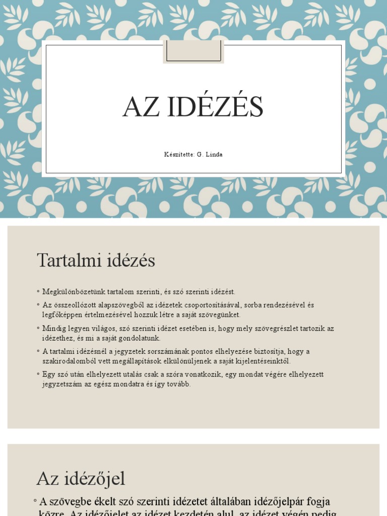 Az Idézés | PDF