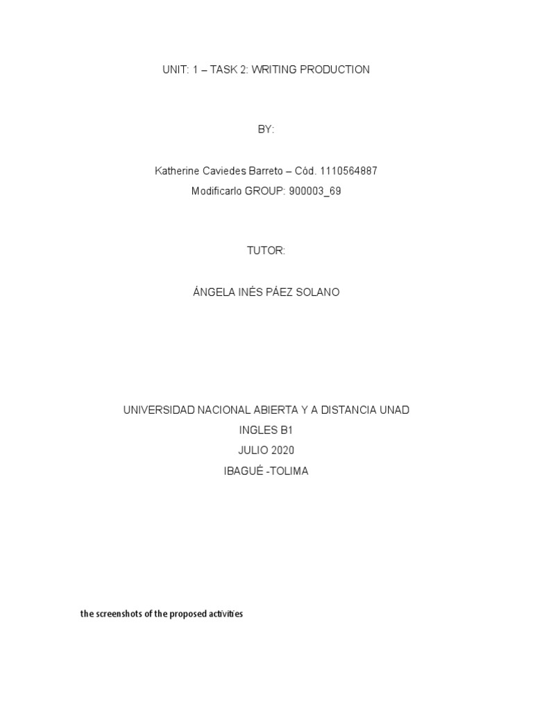 English B1 Writing Production Tasks | PDF