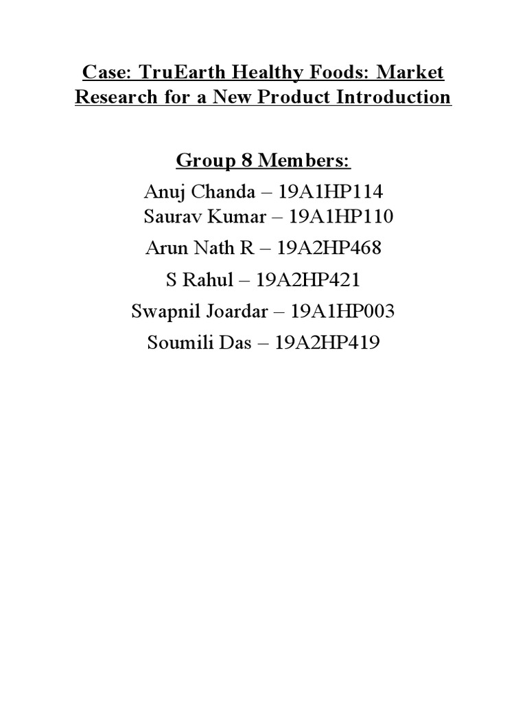 TruEarth Case Study | PDF | Pizza | Pasta