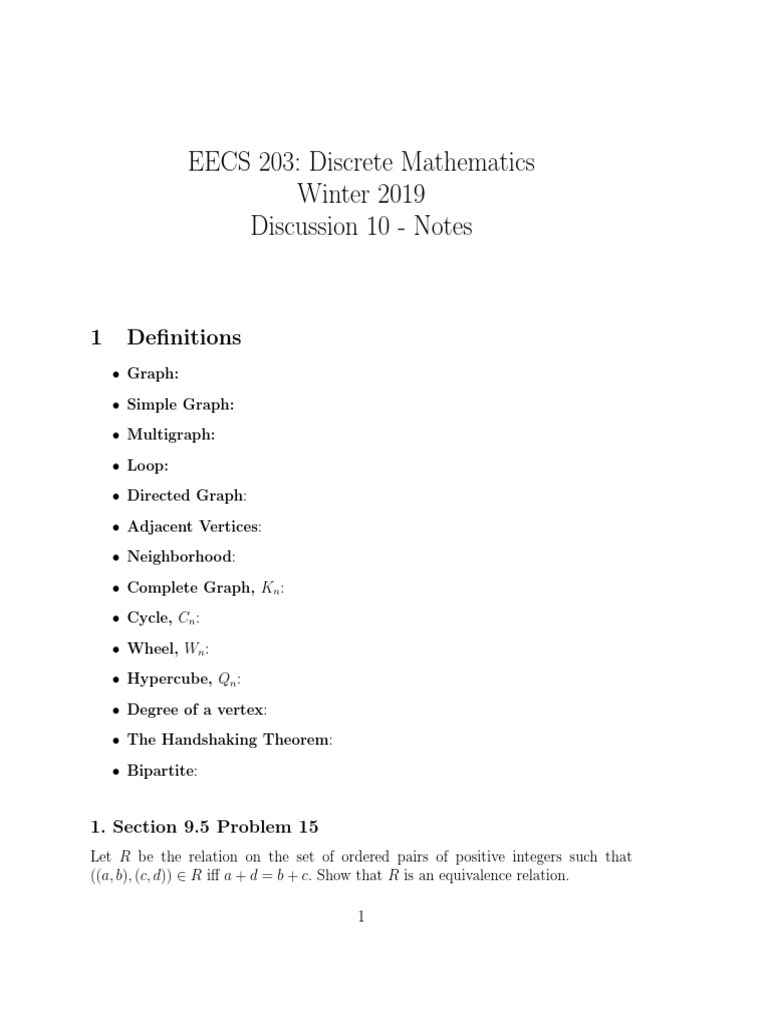 Discrete Math Study Guide | PDF | Discrete Mathematics | Mathematical ...