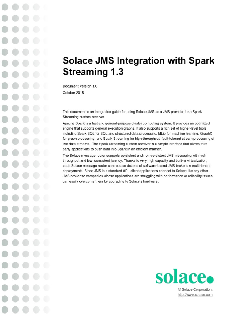 Solace JMS Integration With Spark Streaming 1.3 | PDF | Apache Spark ...