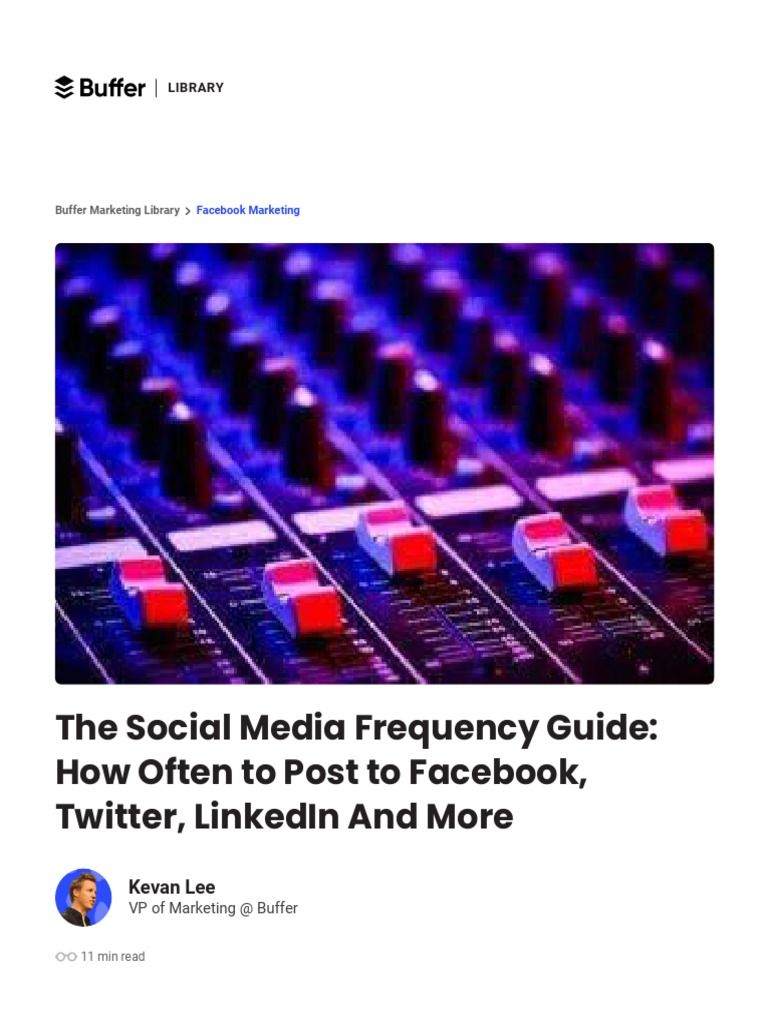Best Frequency Strategies - How Often To Post On Social Media PDF | PDF ...