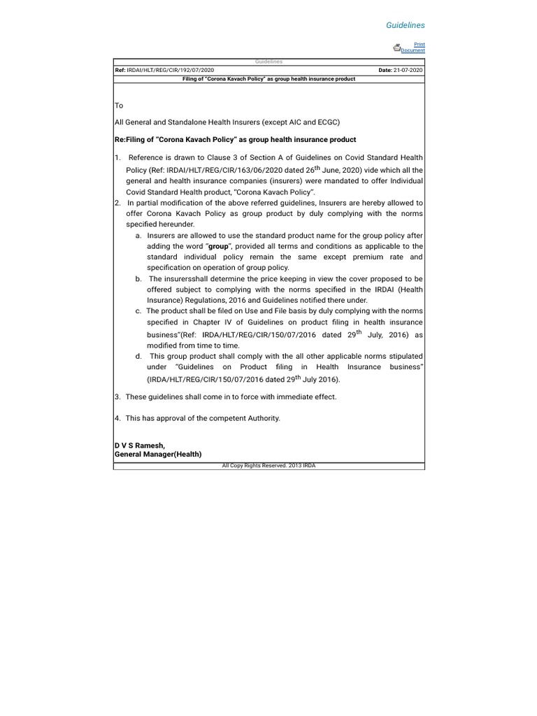 Guidelines PDF | PDF | Insurance | Financial Services