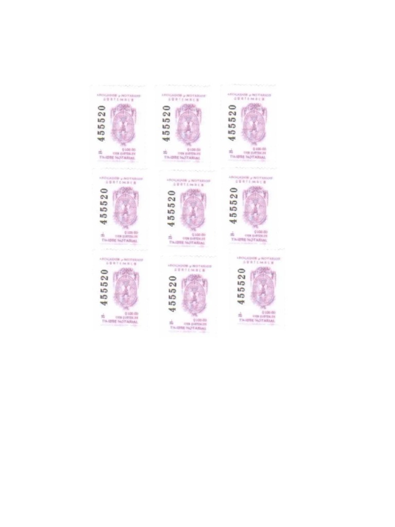 Timbres Notariales de 100 Quetzales | PDF