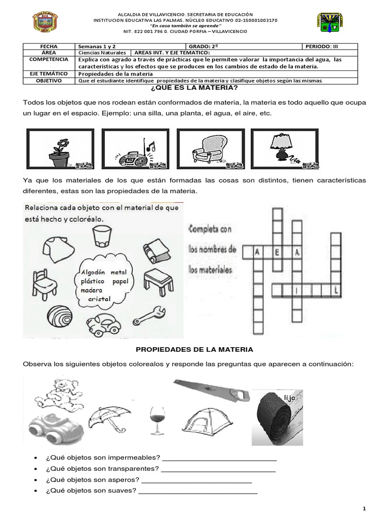 Guias Ciencias Naturales Periodo 3 Grado Segundo PDF | PDF | Importar ...