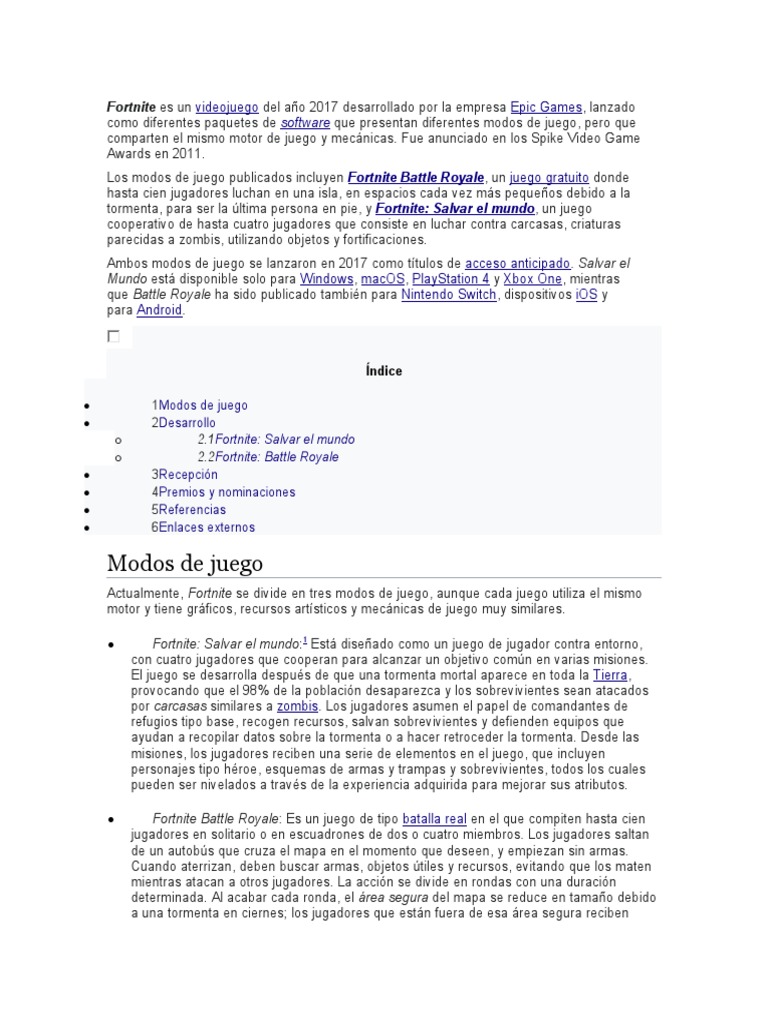Fortnite | PDF | Juego de azar | Videojuegos