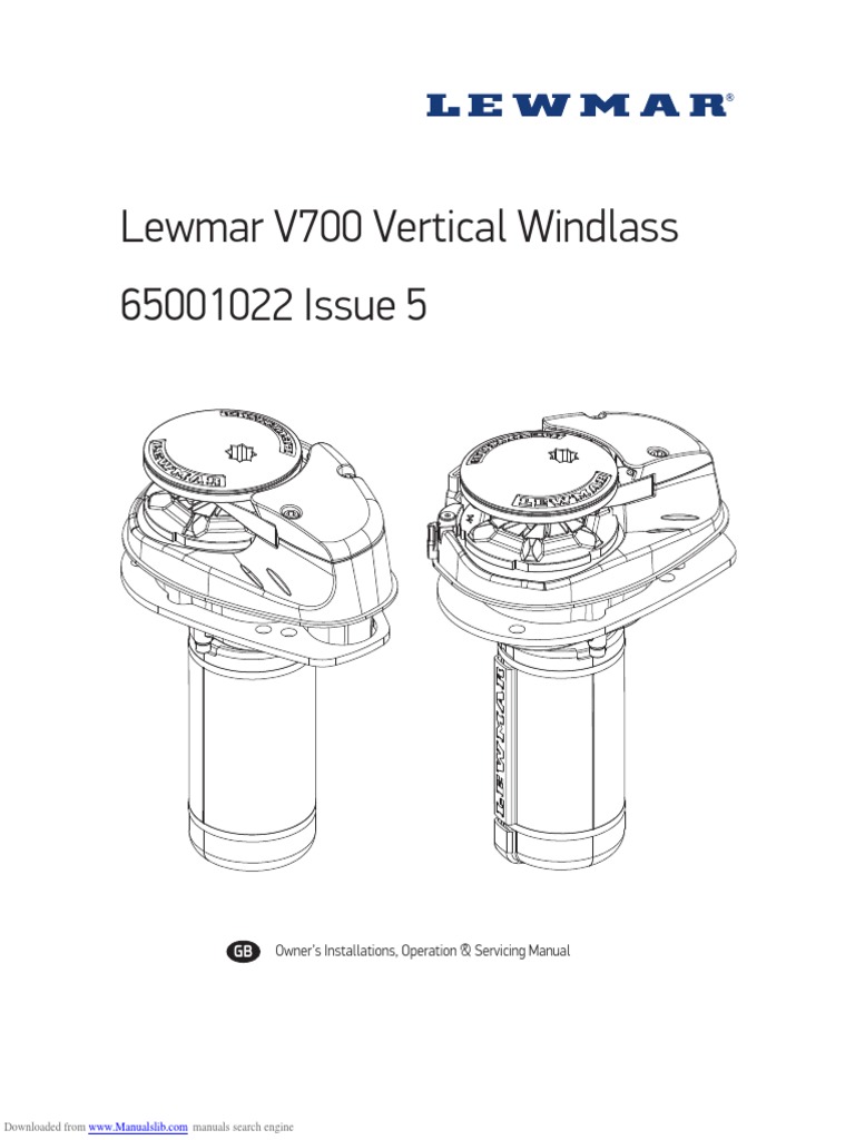 LEWMAR V700 Guindeau | PDF | Anchor | Electrical Wiring