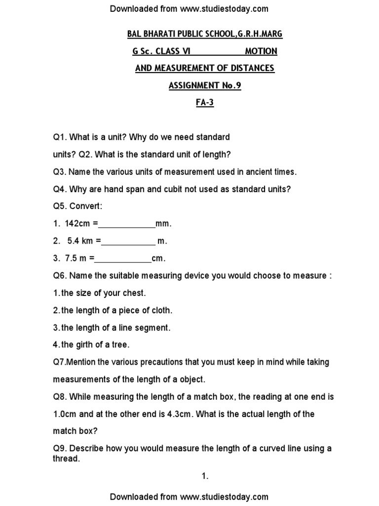 CBSE Class 6 General Science Practice Worksheets | PDF | Technology ...
