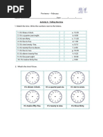 Rubric For Telling Time Clock | PDF