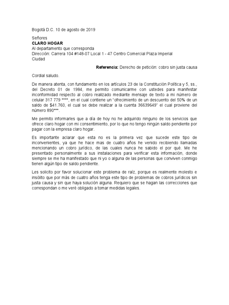 Carta Claro | PDF