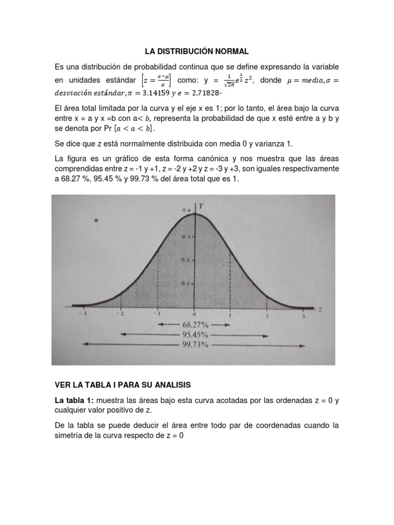 Distribucion Normal | PDF | Distribución normal | Investigación ...