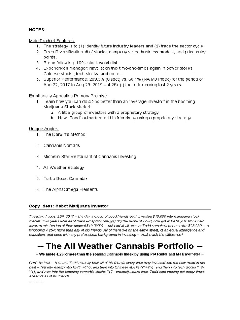 Big Idea Examples (YT) Copywriting | PDF | Investor | Cannabis (Drug)