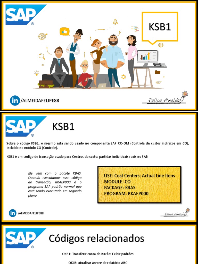 Tutorial sobre KSB1 no SAP CO | PDF