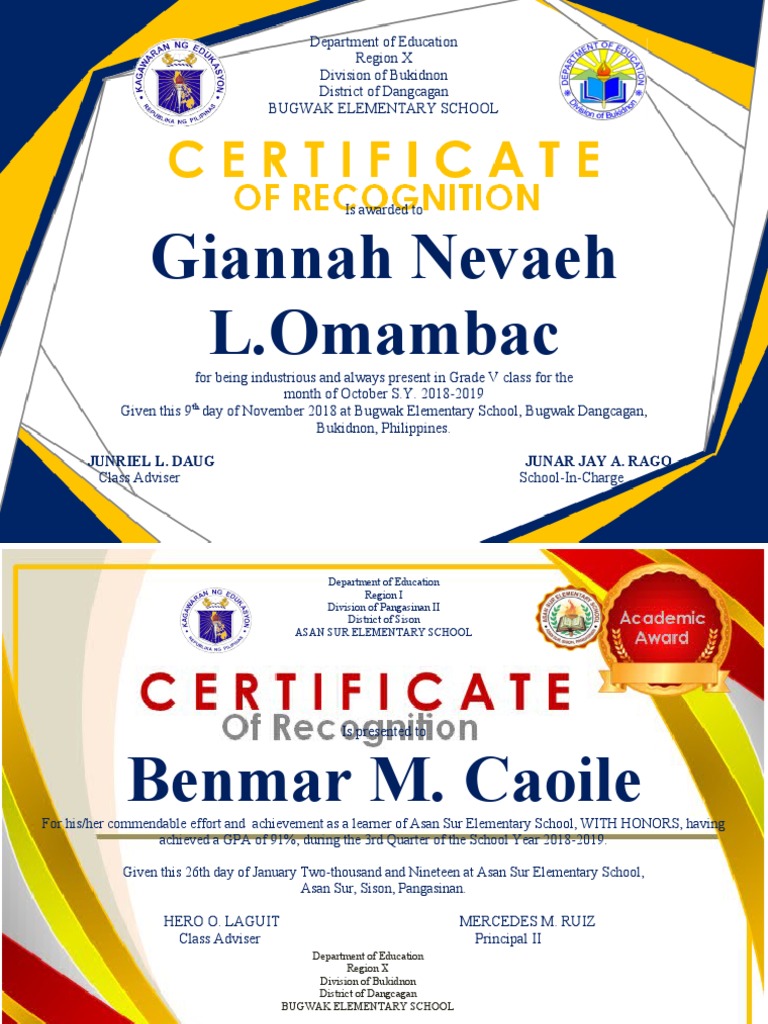 Certificates Ready To Edit | PDF