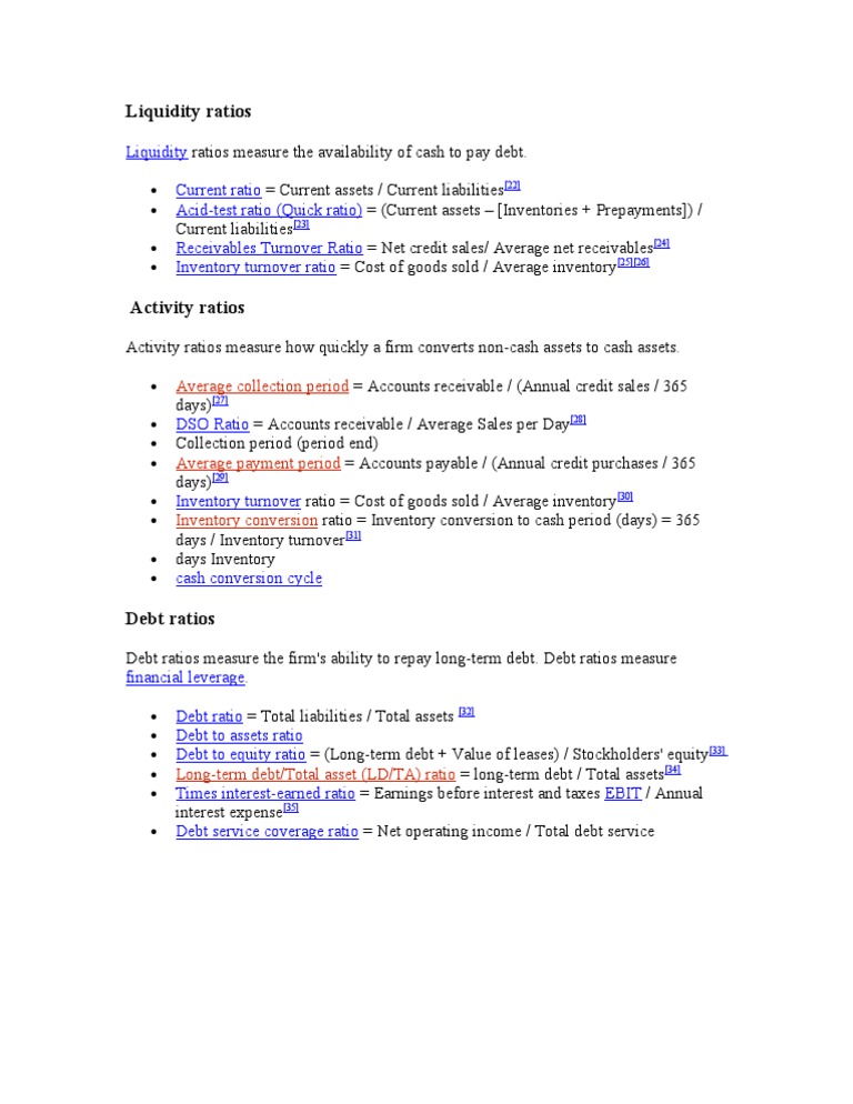 Ratio Analysis | PDF