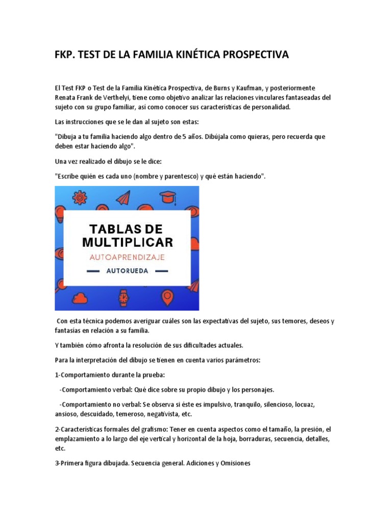Fkp. Test de La Familia Kinética Prospectiva | PDF