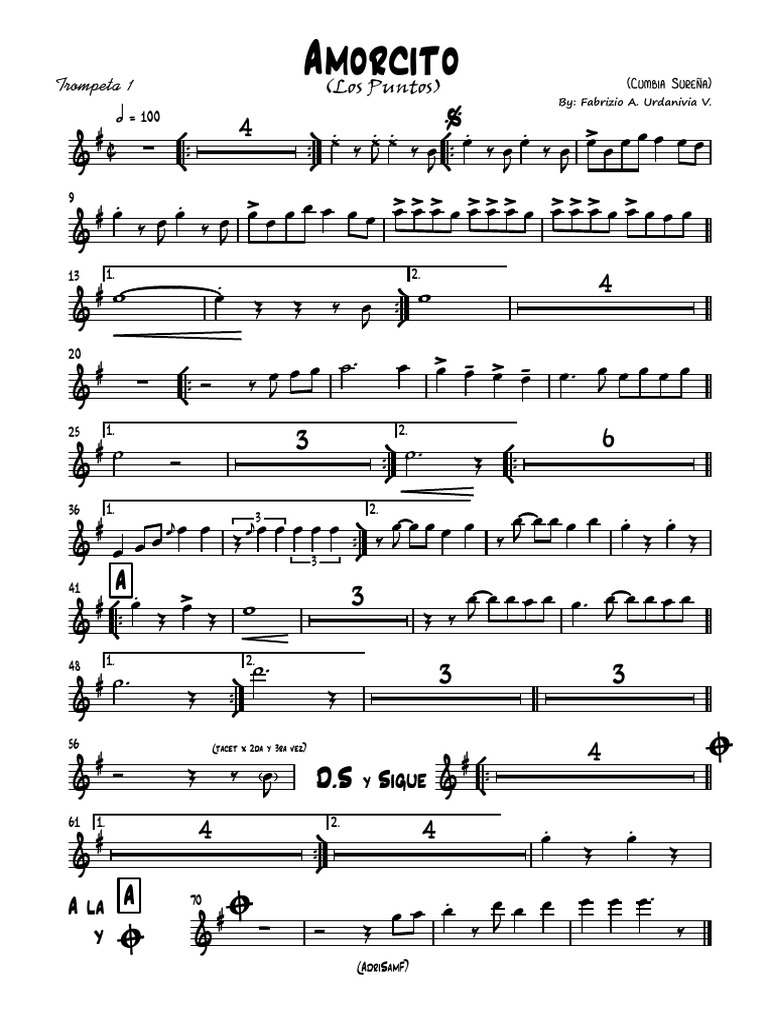 Orq. Los Puntos - Amorcito | PDF