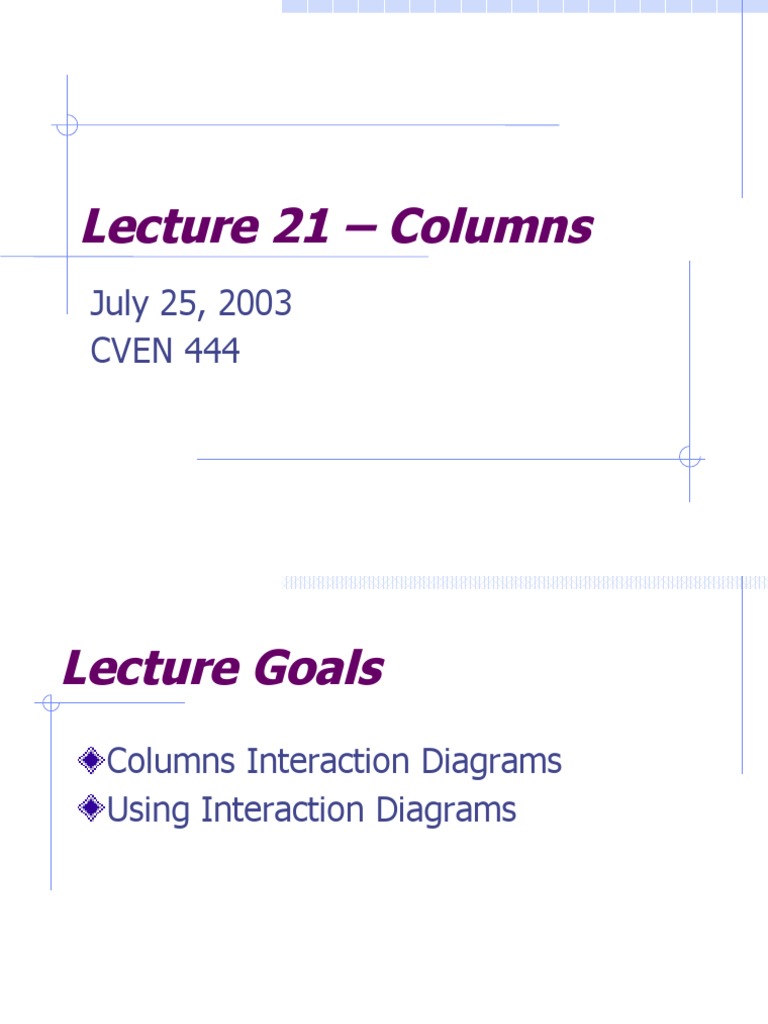 Column Interaction Curves | PDF | Bending | Column