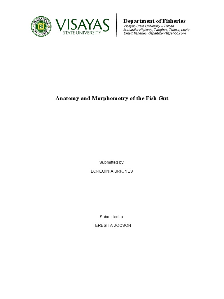 Anatomy and Morphometry of The Fish Gut | PDF | Mouth ...