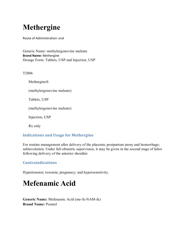 Methergine | Download Free PDF | Nonsteroidal Anti Inflammatory Drug ...
