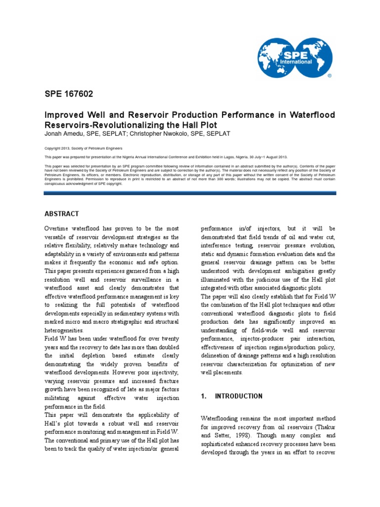 Improved Well and Reservoir Production Performance in Waterflood ...